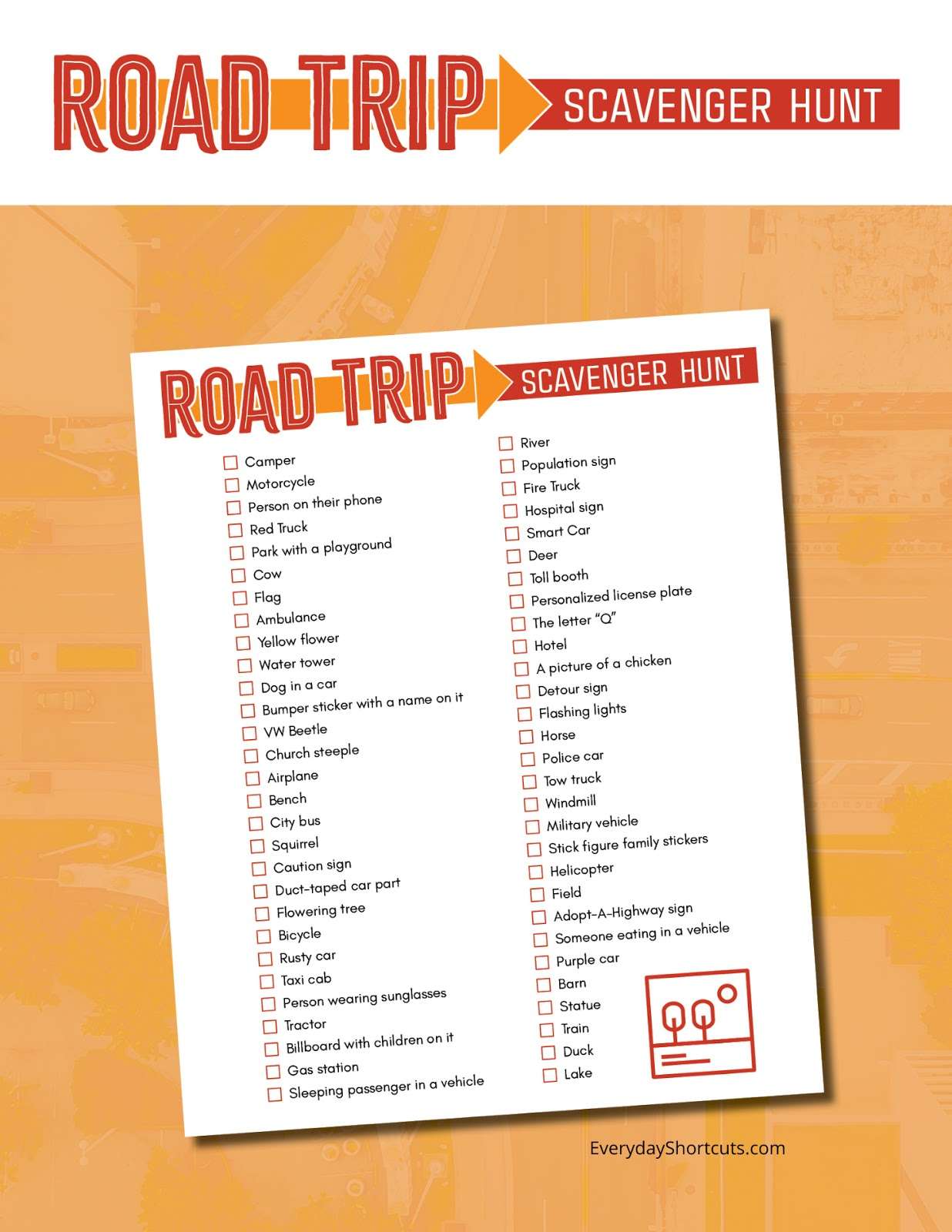 Road Trip Scavenger Hunts