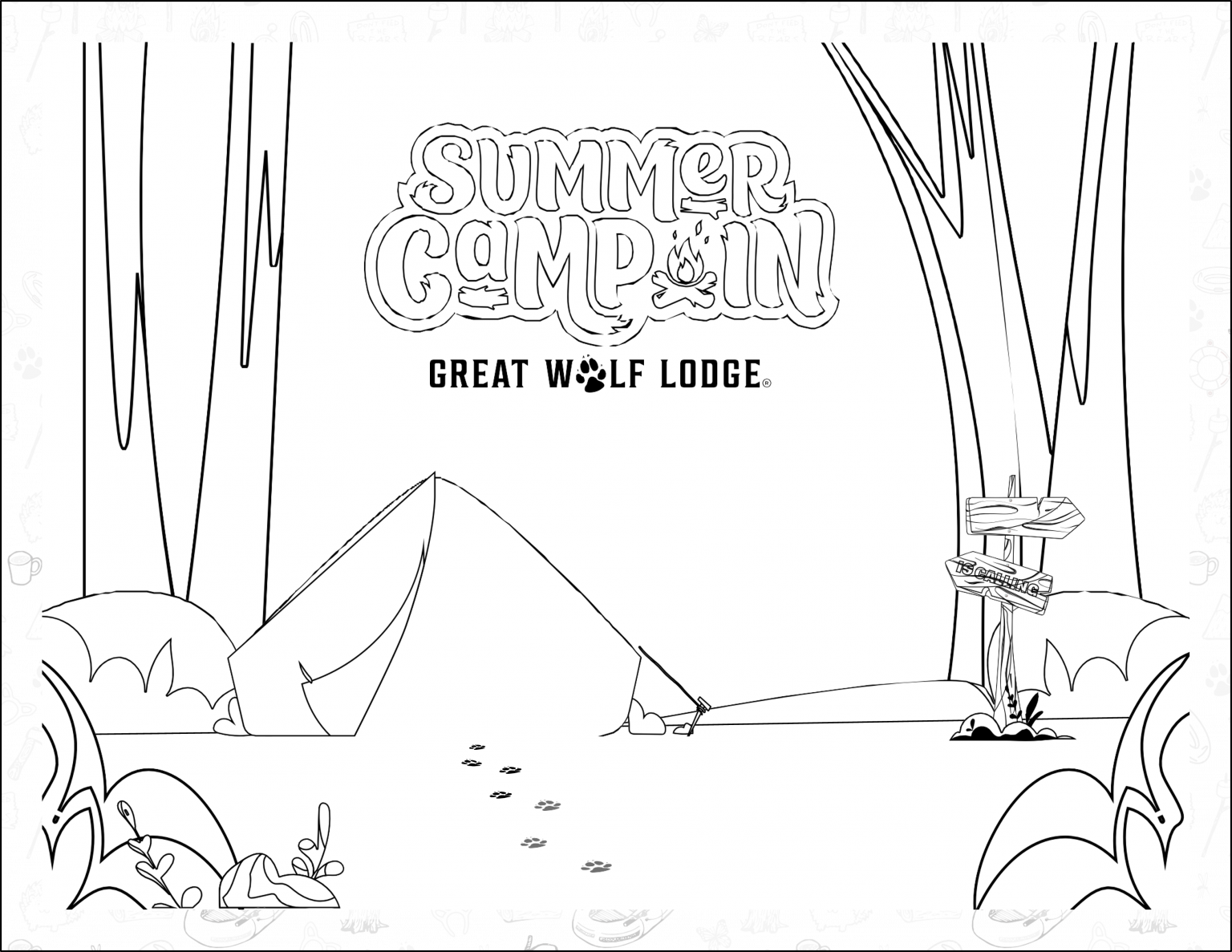 Summer Coloring Book | Summer Camp-In | Great Wolf Lodge