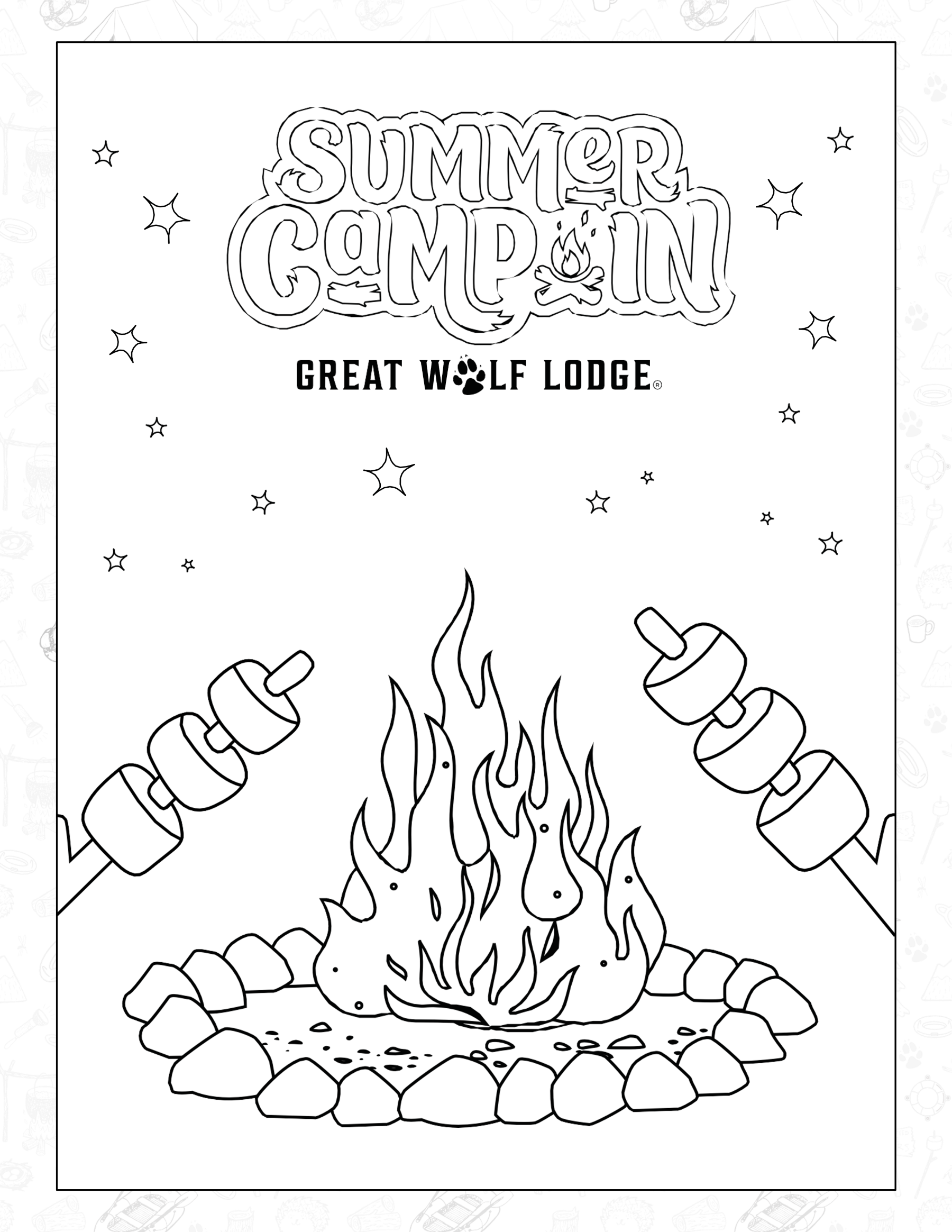 Summer Coloring Book | Summer Camp-In | Great Wolf Lodge